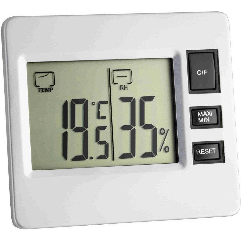 TFA Dostmann Hygrometer Thermo-Hygrometer, Übersichtliches Display