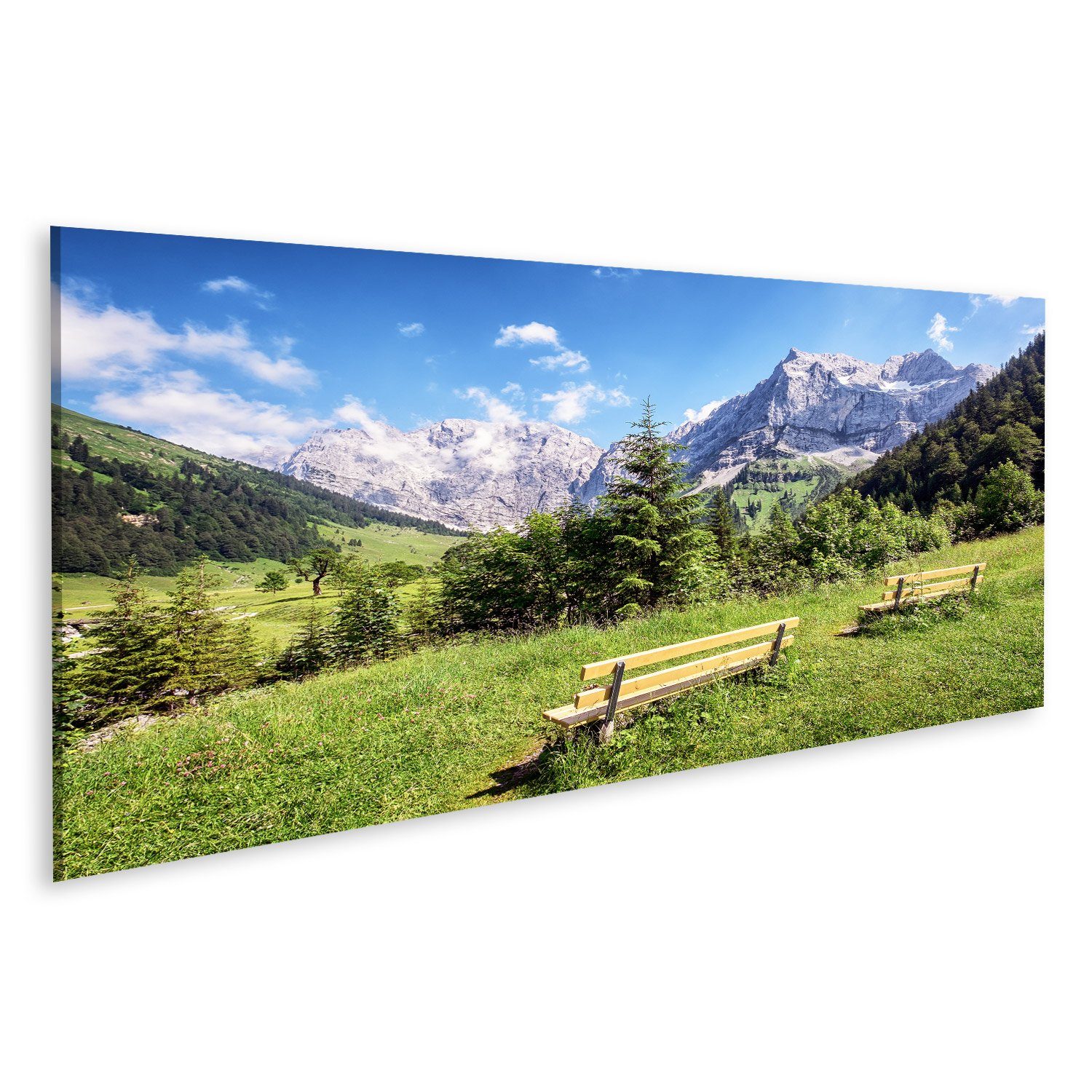 islandburner Leinwandbild Bild auf Leinwand Karwendelgebirge Österreich Alpen Wandbild Leinwand