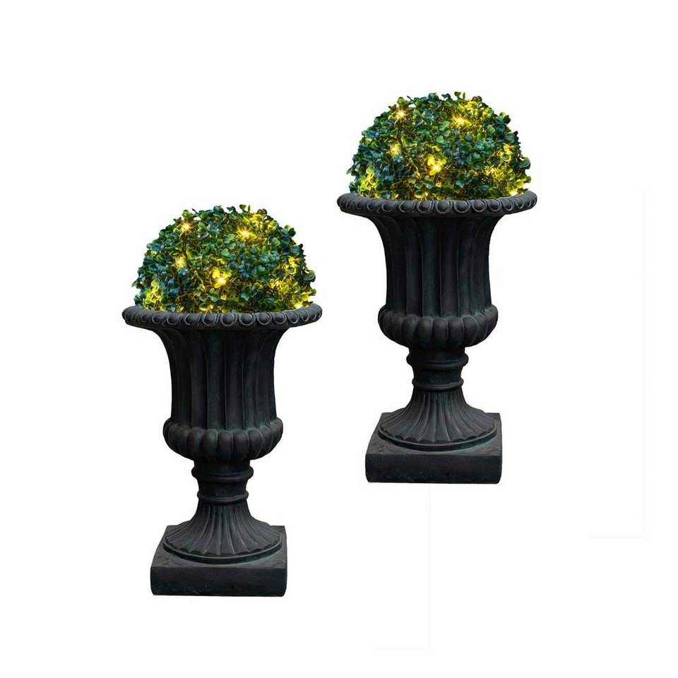 Hti Living Weihnachtsfigur Led Beleuchteter Pflanzkübel 2er Set Set 2