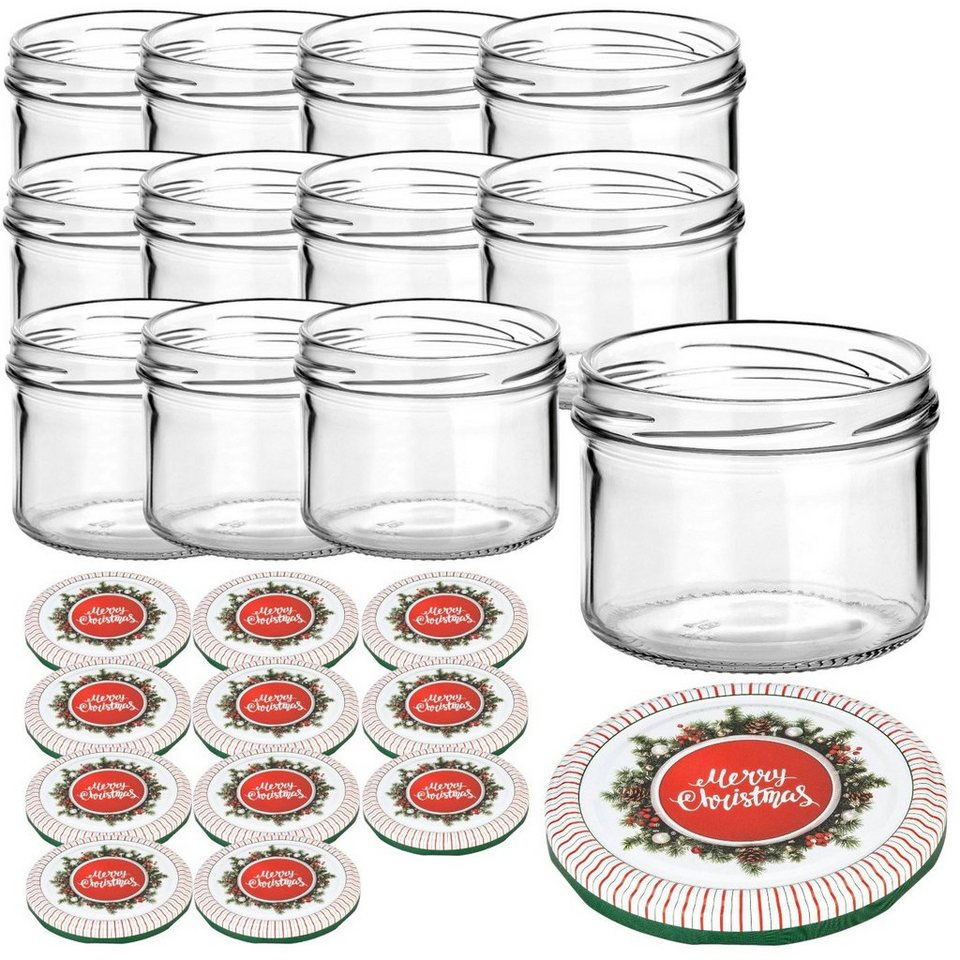 Gouveo Vorratsglas Einmachgläser 230 Ml Mit Schraub Motivdeckel