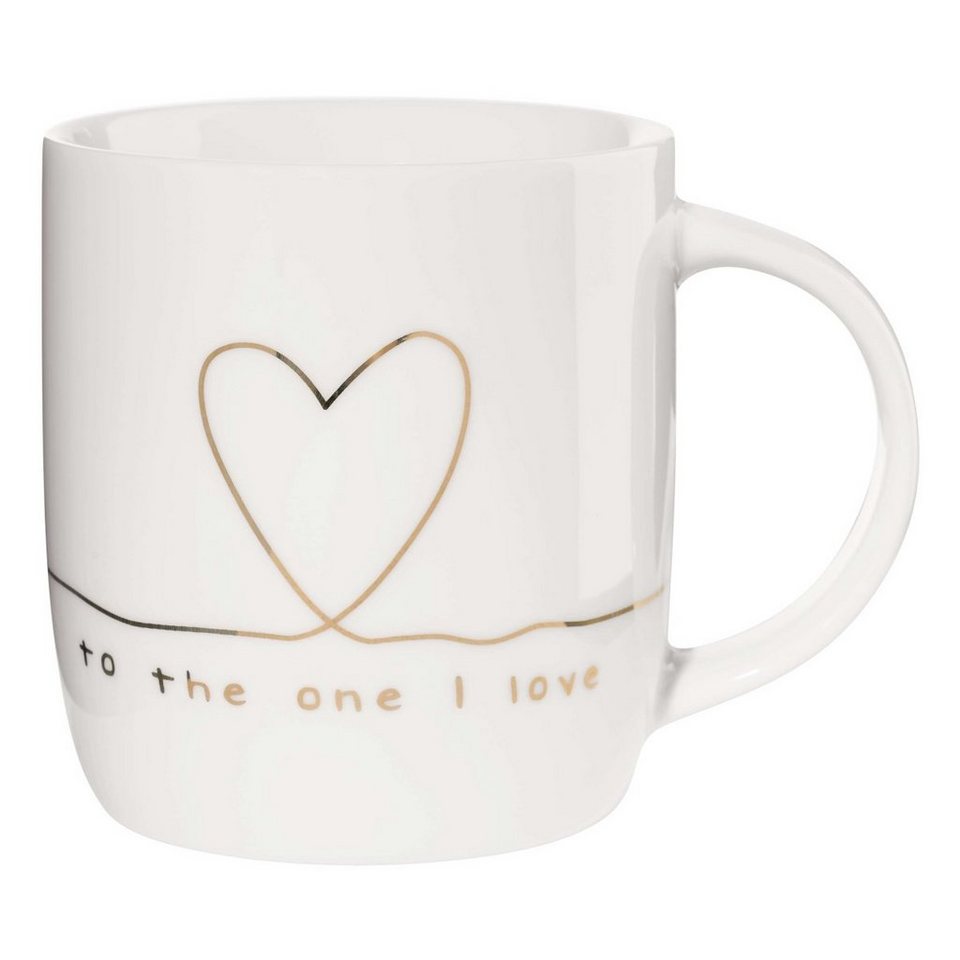 Asa Selection Becher Xmas Henkelbecher To The One I Love 035 L Porzellan