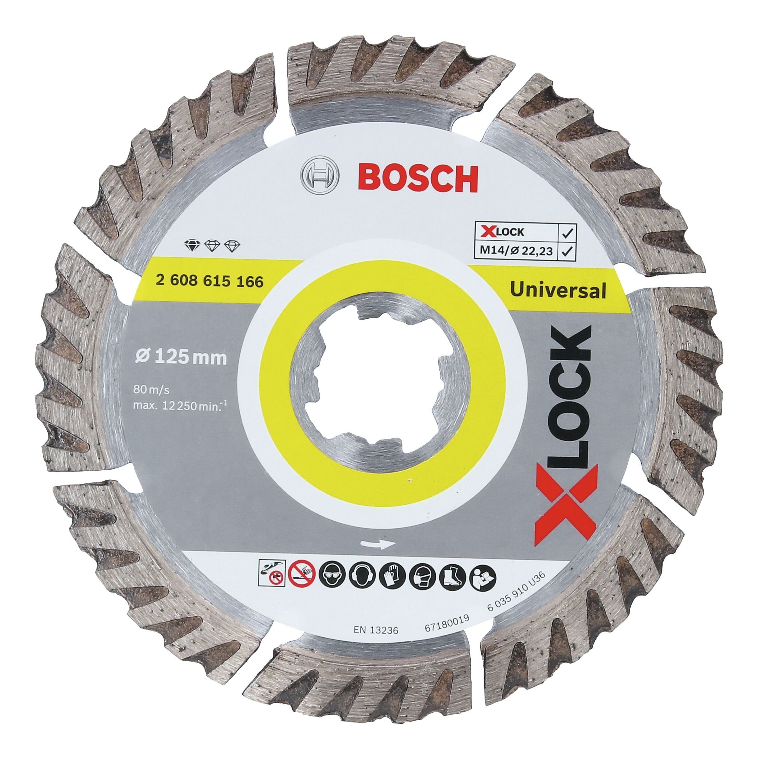 BOSCH Trennscheibe X-Lock, Ø 125 mm, Standard for Universal - 125 x 22,23 x 2 x 10 mm, Das ...