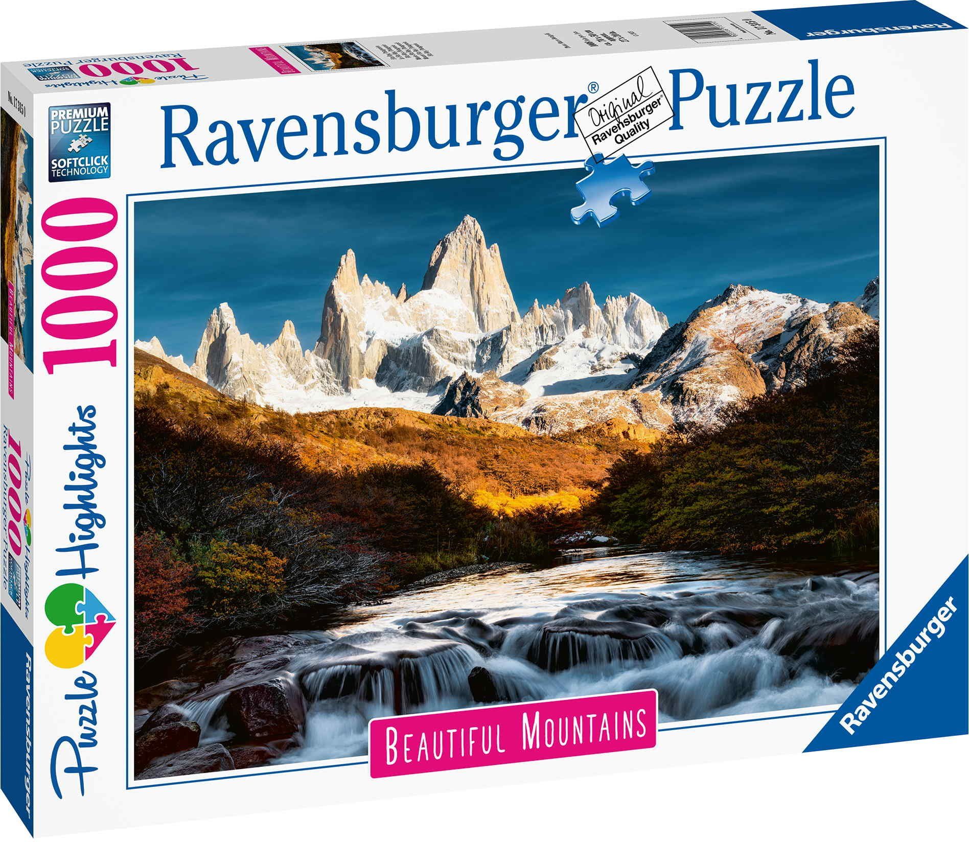 Ravensburger Puzzle 1000 Teile Puzzle Beautiful Mountains Fitz Roy, Patagonien 17315, 1000 ...