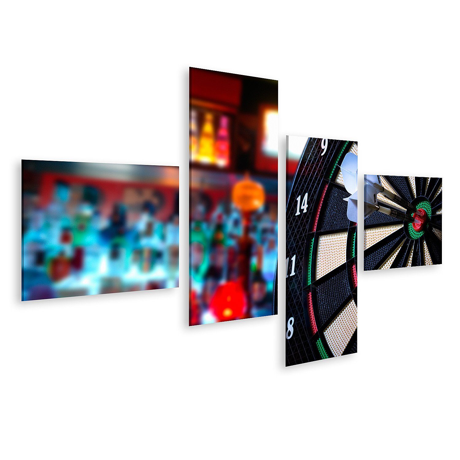 islandburner Leinwandbild »Bild auf Leinwand Darts Wandbild Poster Kunstdruck Bilder«