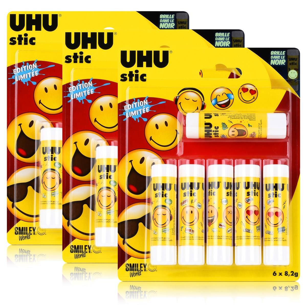UHU Bastelkleber Uhu Kleber stick 6x8,2g (3er Pack)