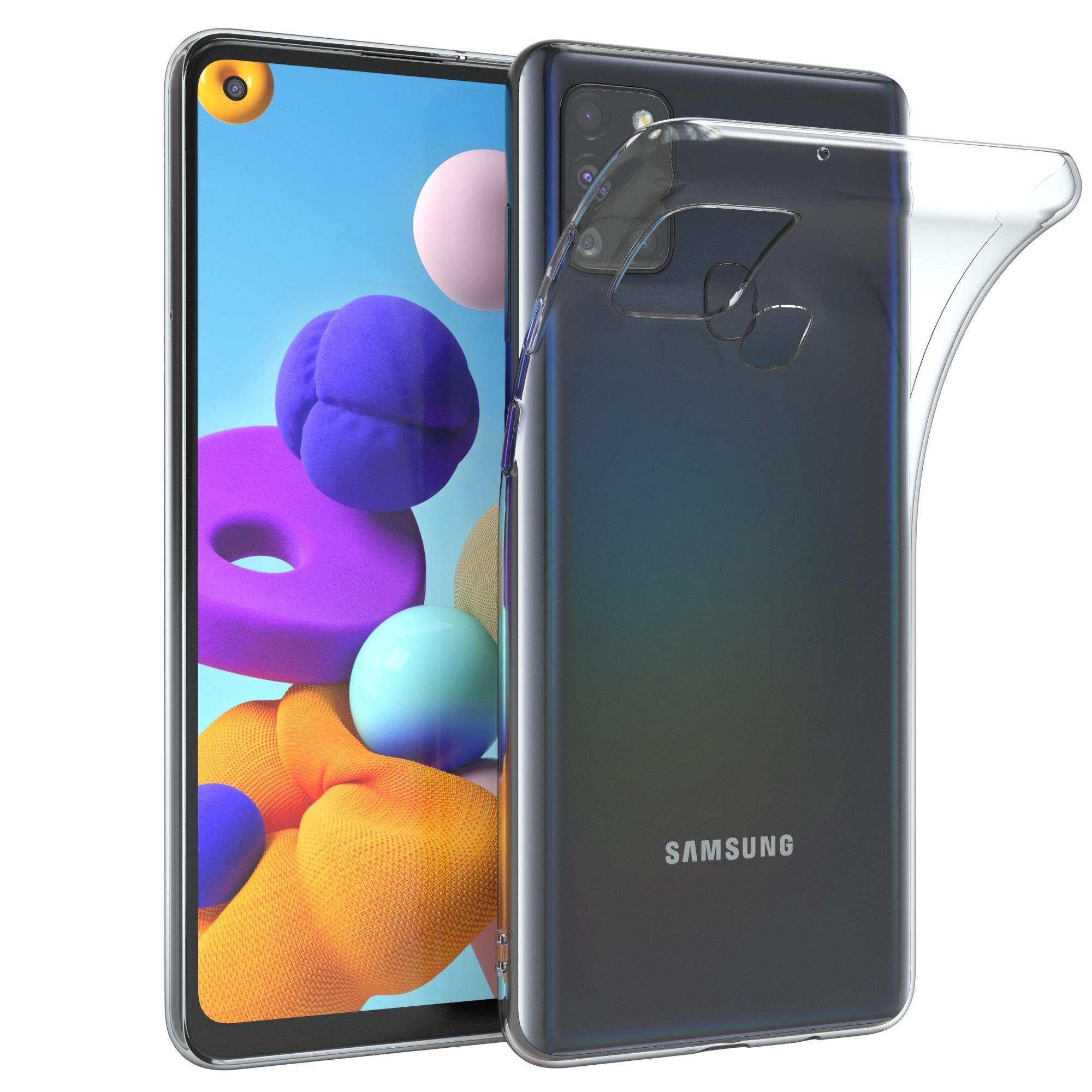 EAZY CASE Handyhülle Slimcover Clear für Samsung Galaxy A21s 6,5 Zoll, durchsichtige Hülle Ultra ...