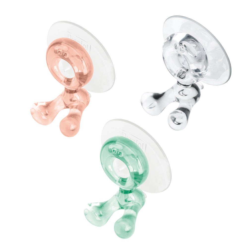 KOZIOL Zahnbürstenhalter Tommy Crystal Clear/Eucalyptus/Transp. Rose Quartz, Aus hochwertigem ...