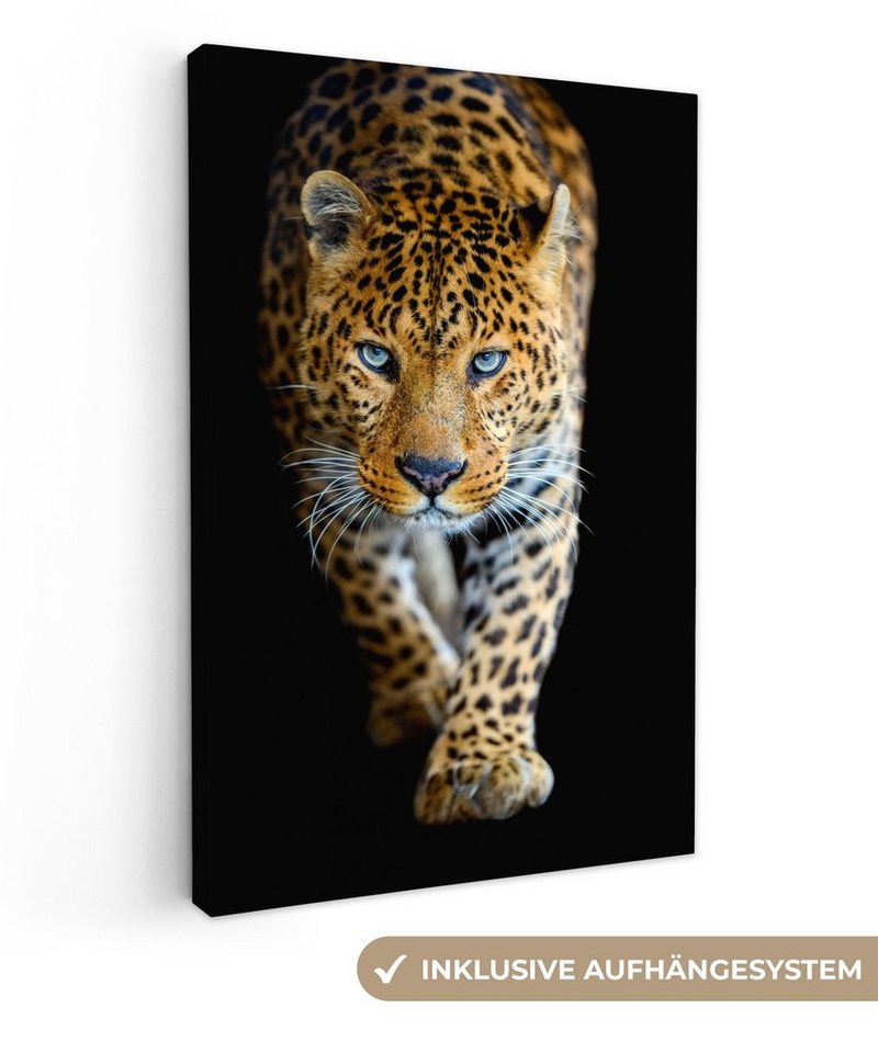Onemillioncanvasses® Leinwandbild Leopard Tiere Porträt Wildtiere