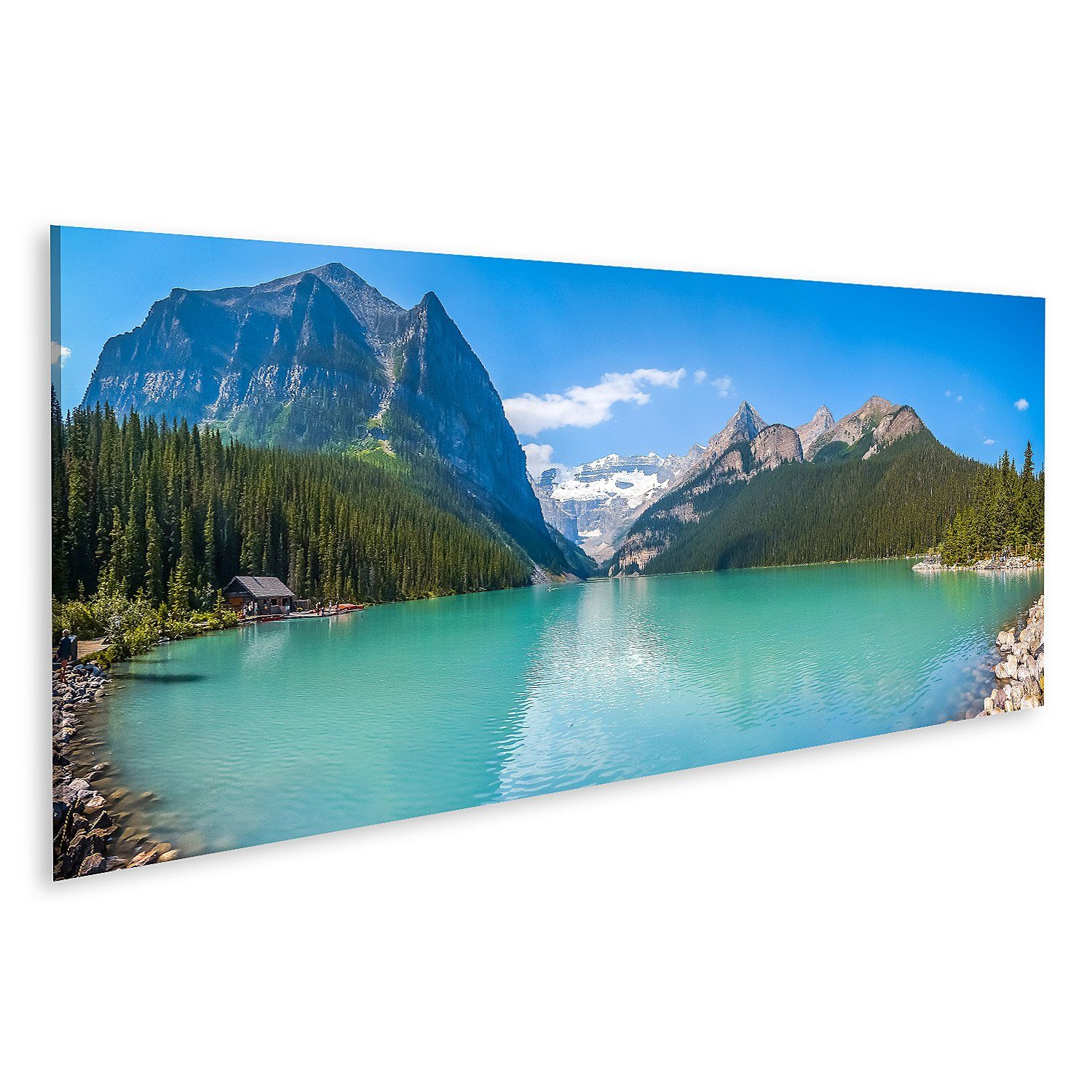 islandburner Leinwandbild Bild auf Leinwand Schöne Aussicht Auf Lake Louise Bergsee Im Banff Nat