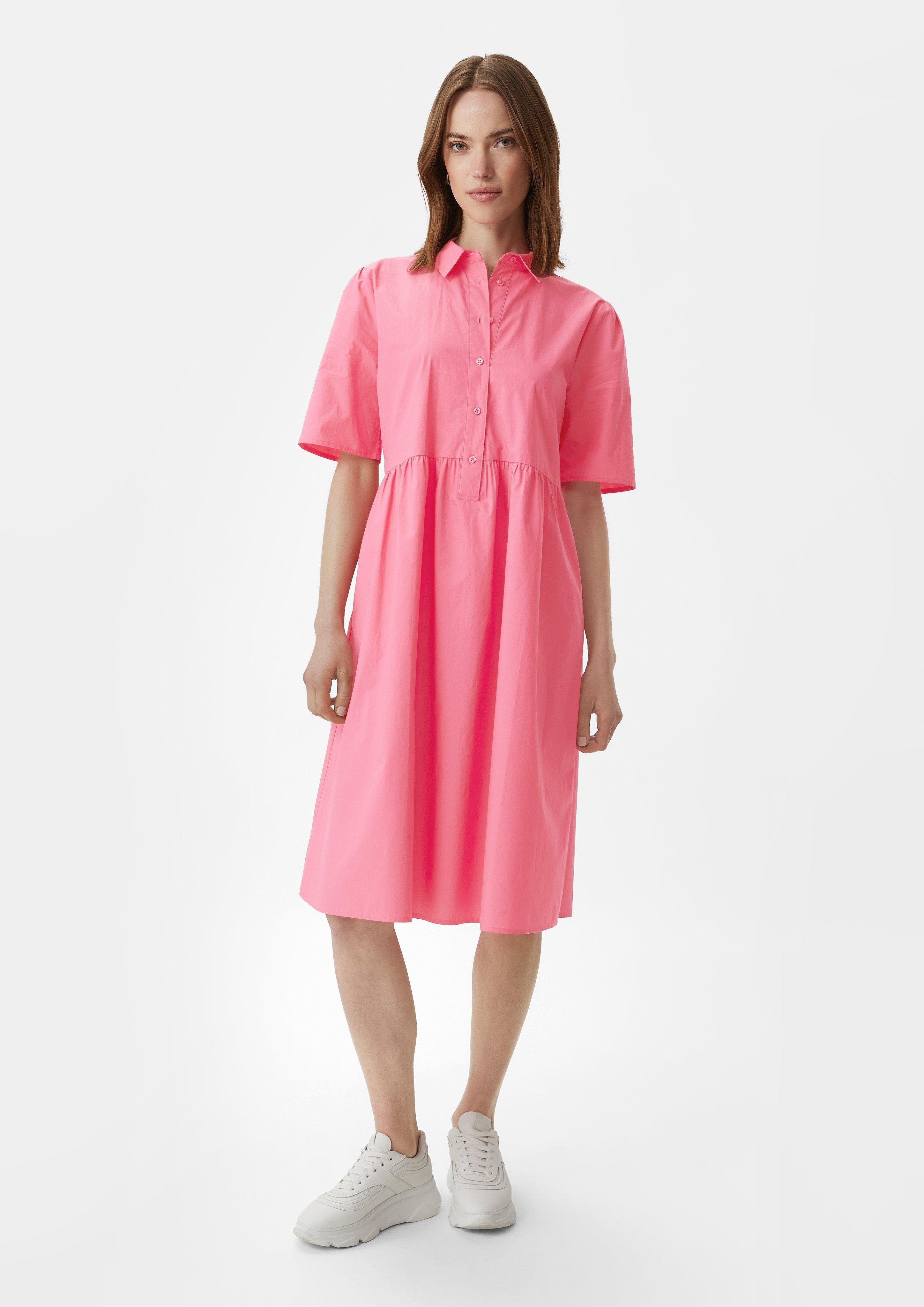 Comma Casual Identity Maxikleid Baumwollkleid Mit Hemdkragen Twill In