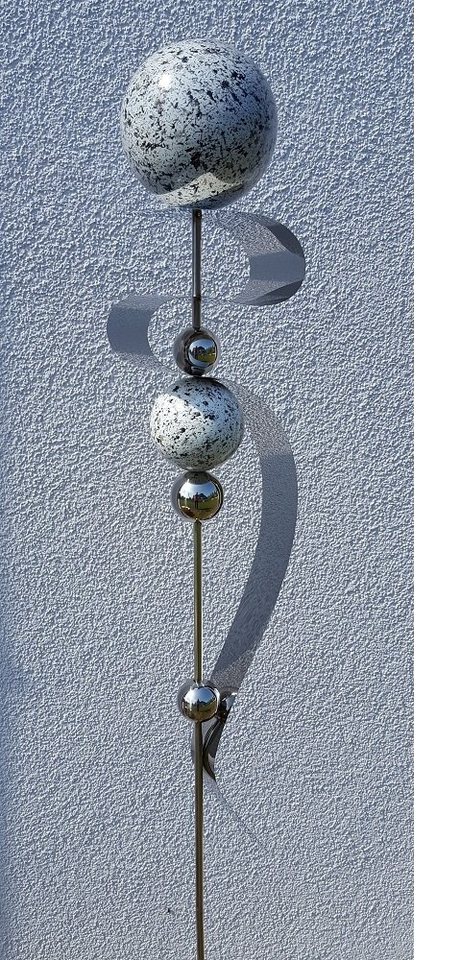Jürgen Bocker Gartenambiente Gartenstecker Saturn Edelstahl Weiß 160