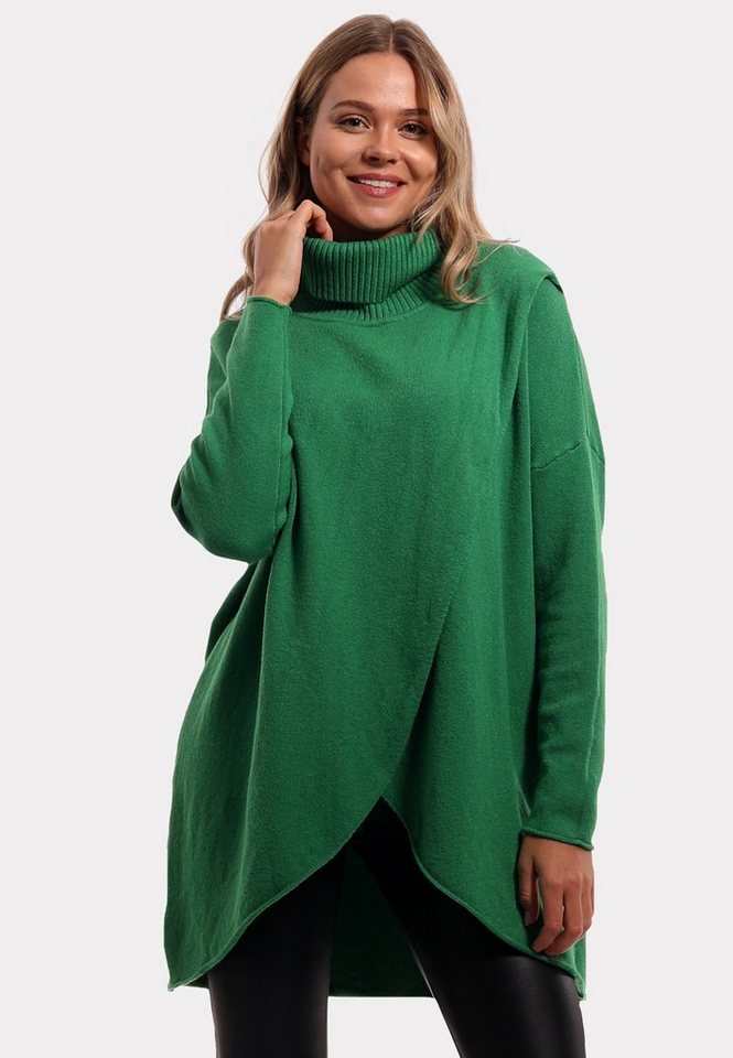 Yc Fashion And Style Strickkleid Longstrick In Wickeloptik Mit Rollkragen