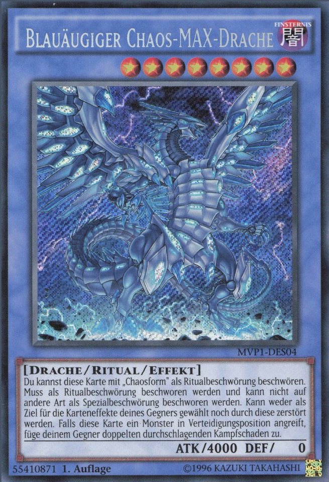 Recollectibles Sammelkarte Yugioh Karte Blauäugiger Chaos Max Drache V