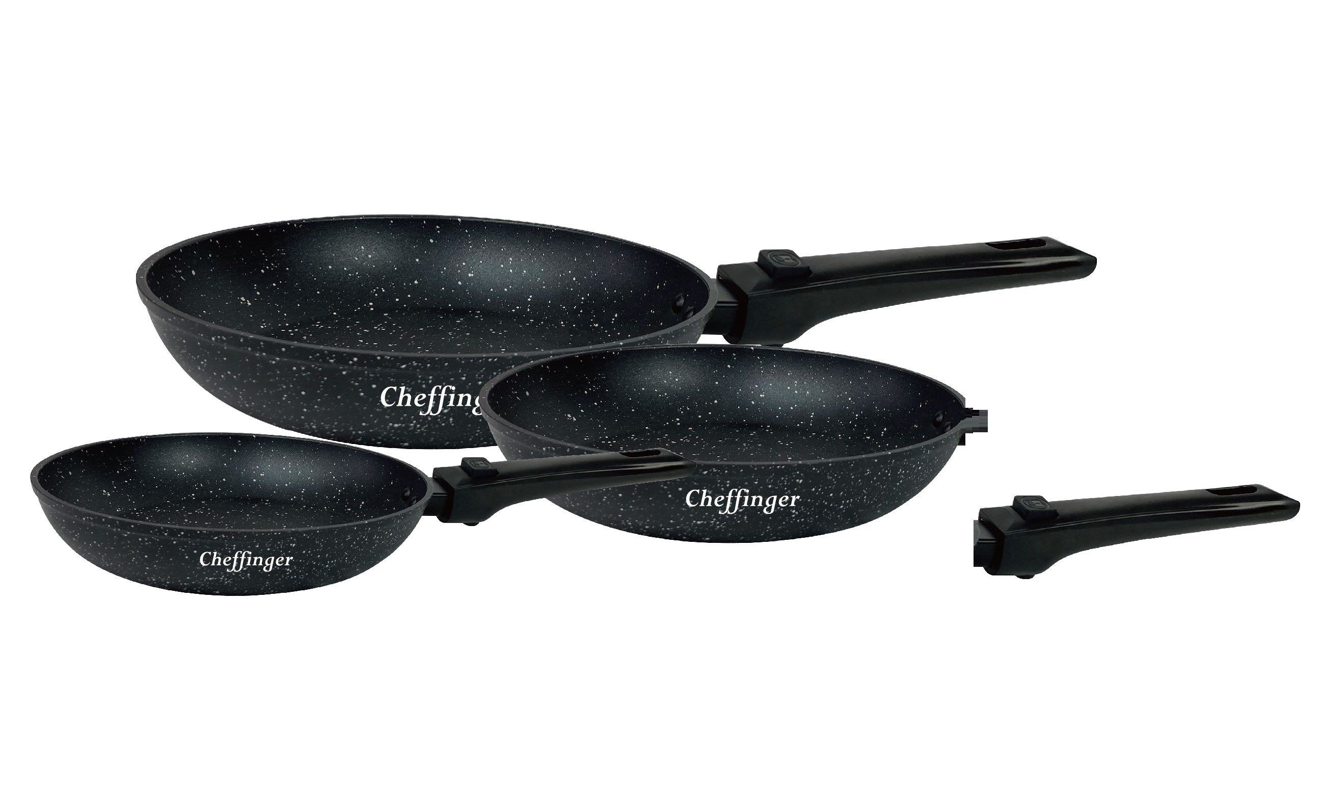 Cheffinger Pfannen Set Bratpfanne Pfannen Set 3 Tlg Beschichtet