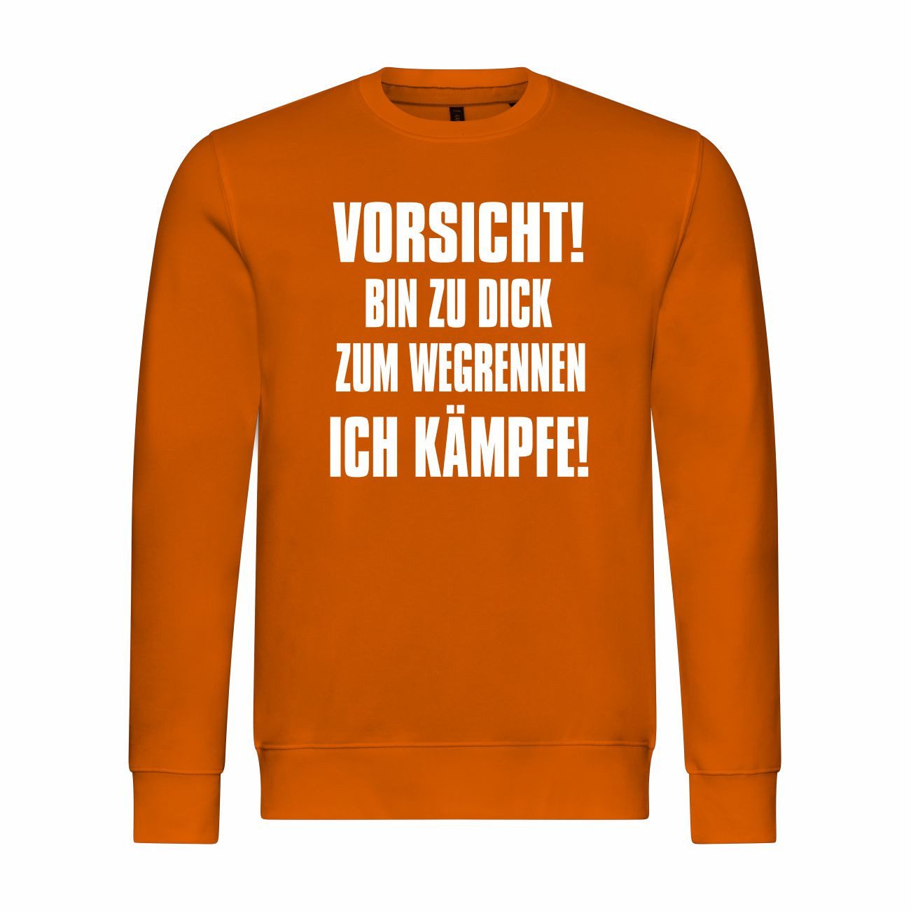 deinshirt Rundhalspullover Herren Pullover Vorsicht bin zu dick zum ...