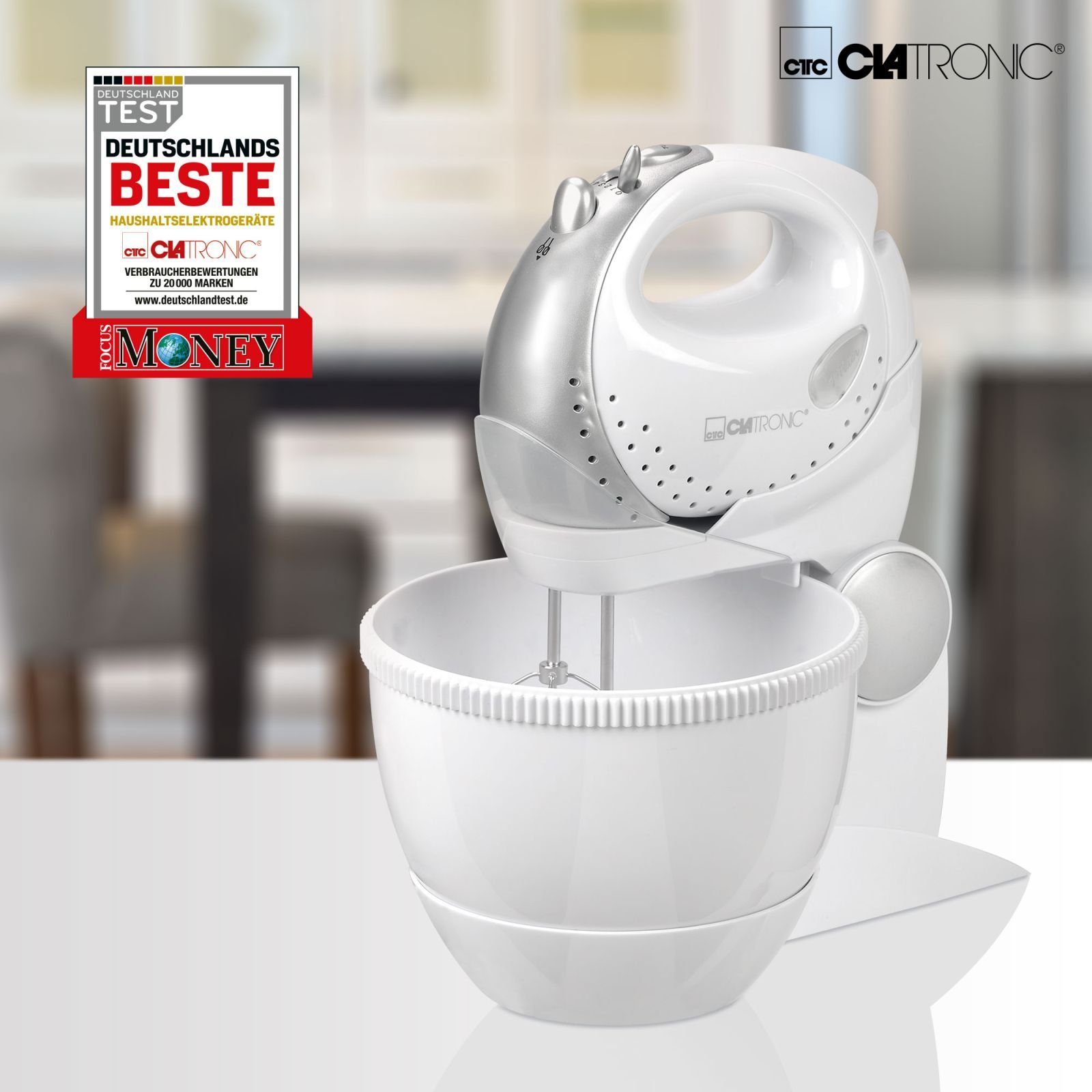 CLATRONIC Handmixer CLATRONIC Küchenmaschine 3in1 Handmixer-Set Mixstab ...