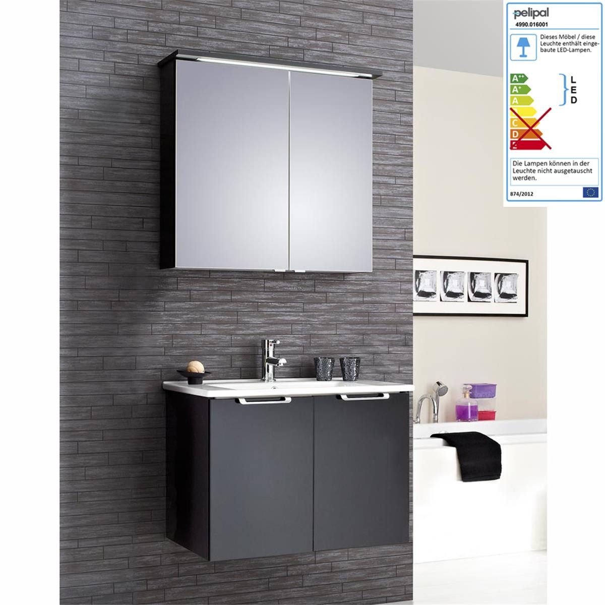 Lomadox Waschtisch Set Fes 3055 66 Spar Set 0 St Schwarz Glänzend