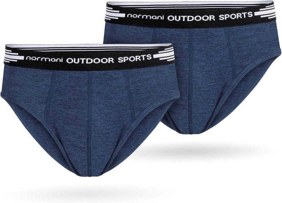 Normani Slip 2er Pack Herren Merino Slipper Unterhose Retroshorts