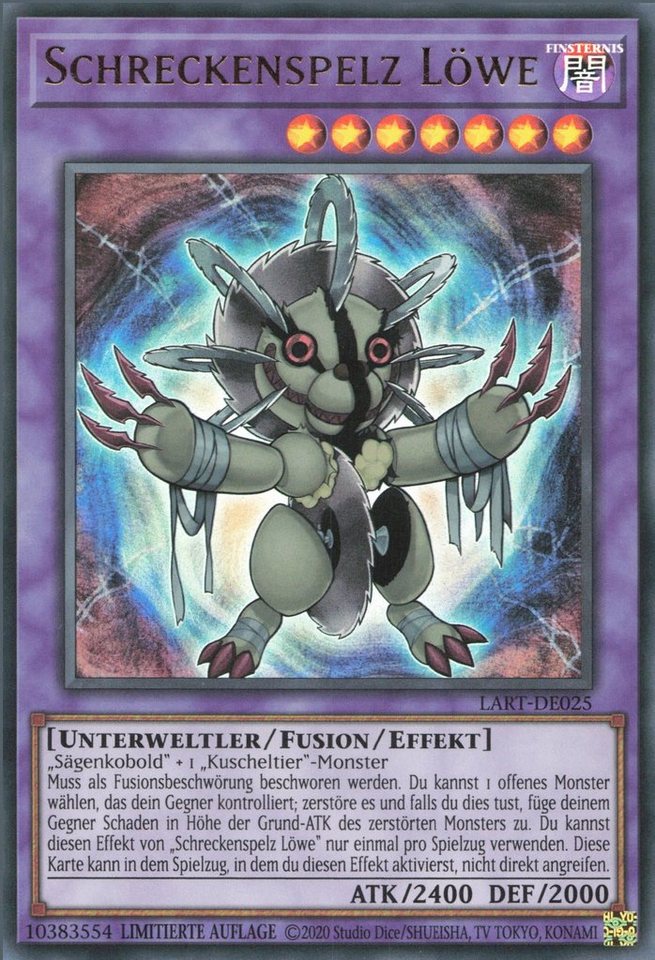 Recollectibles Sammelkarte Yugioh Karte Schreckenspelz Löwe Deutsch Yu