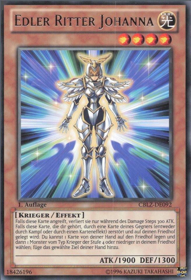 Recollectibles Sammelkarte Yugioh Karte Edler Ritter Johanna Deutsch
