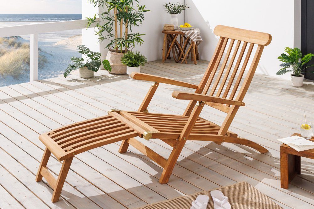 Liegestuhl Garten Holz