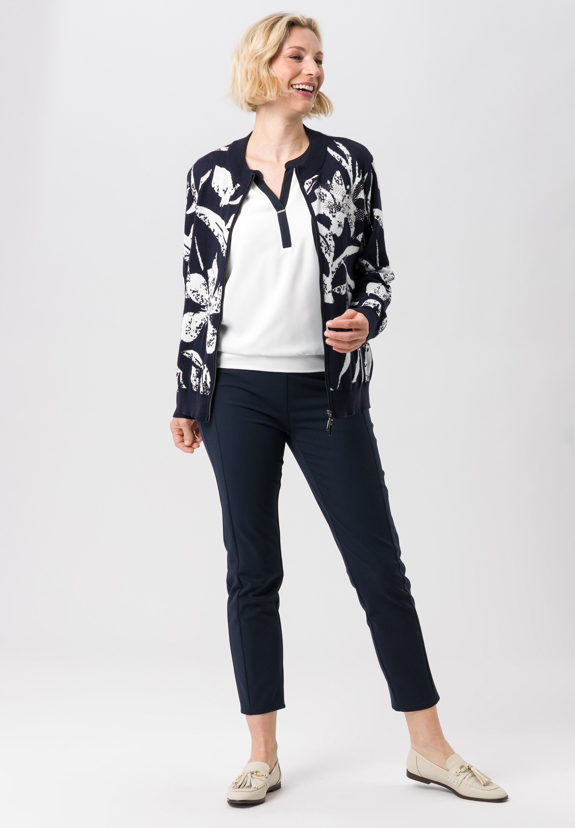 FRANK WALDER Strickjacke FRANK WALDER Typ SAPHIRE BLUE