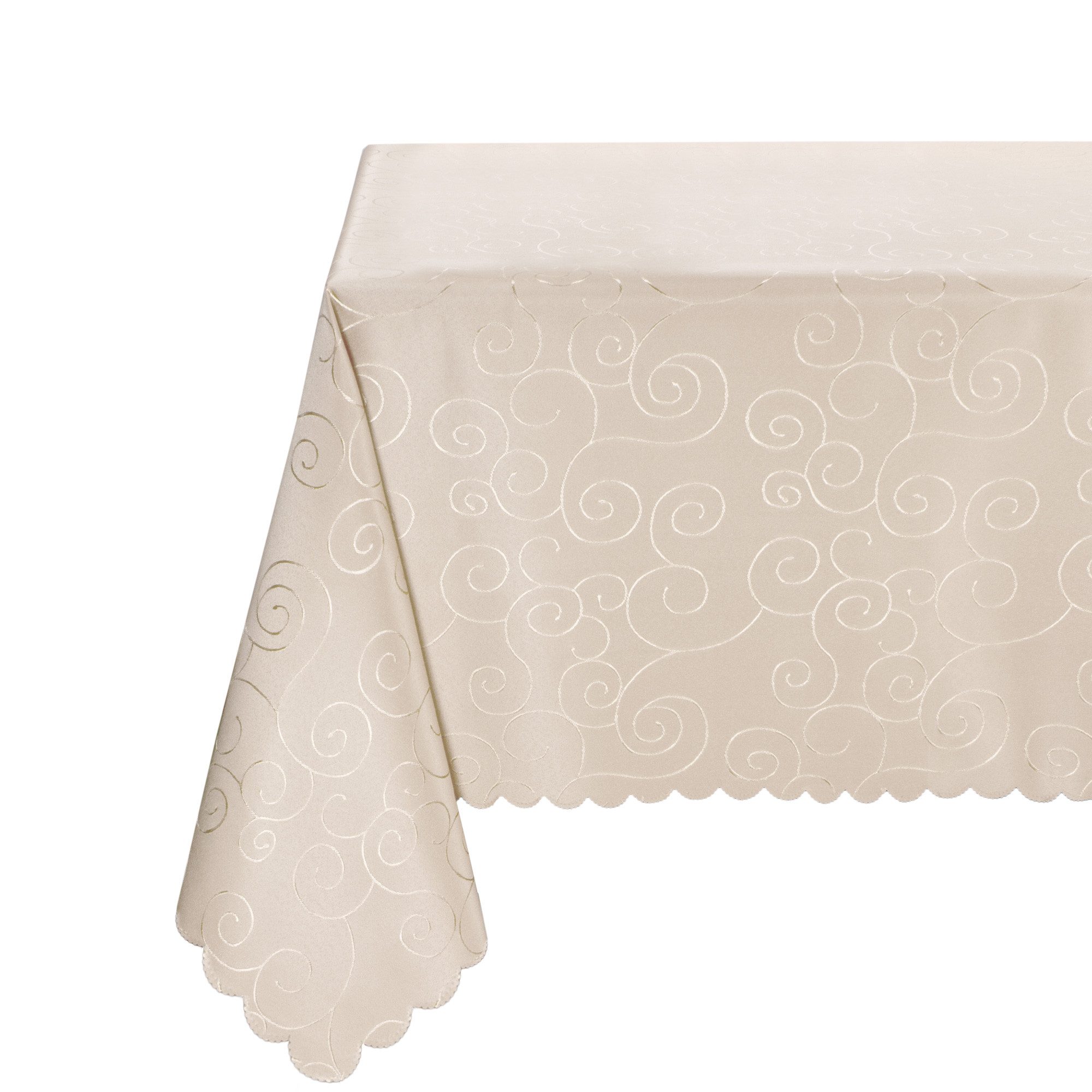 Beautex Tischdecke Damast Ornamente bügelfrei fleckenabweisend ...
