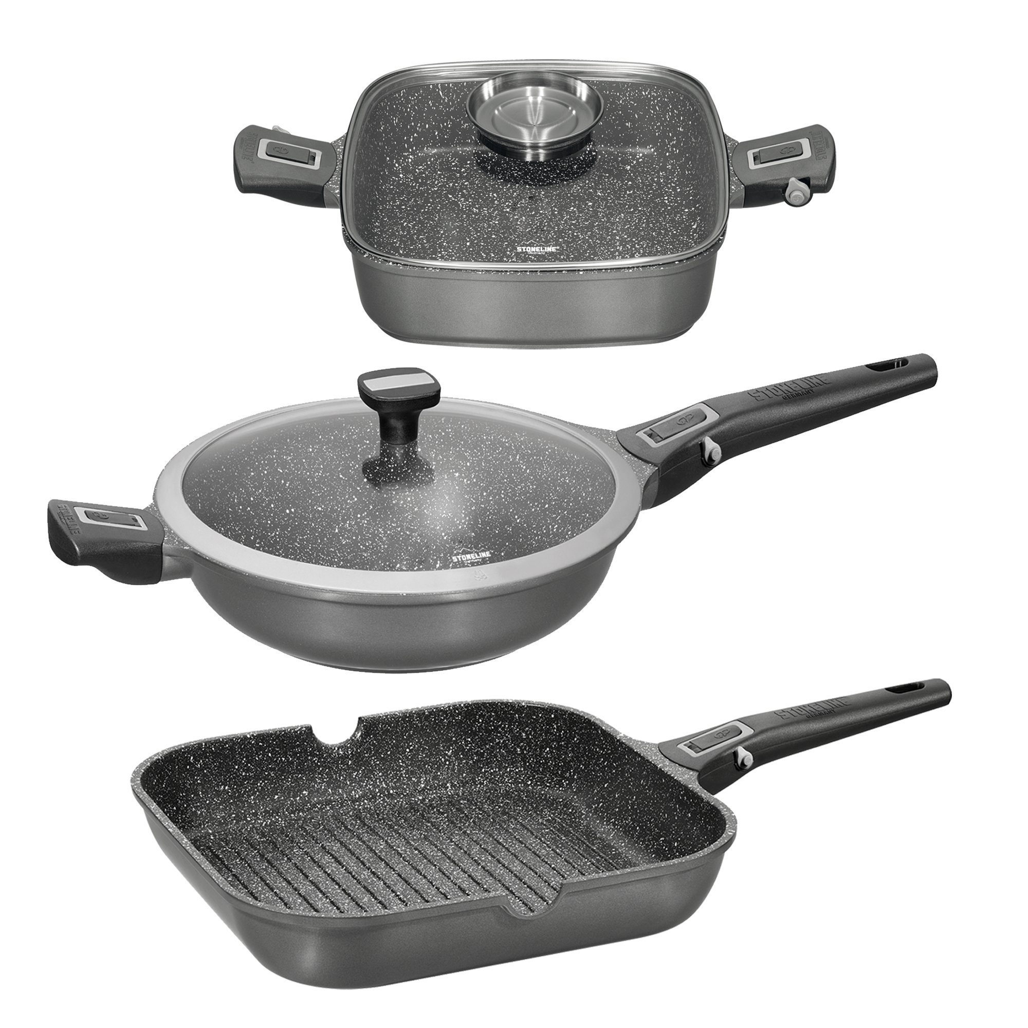 Stoneline Topf Set Stoneline® Imagination Plus Kochgeschirrset 5 Tlg