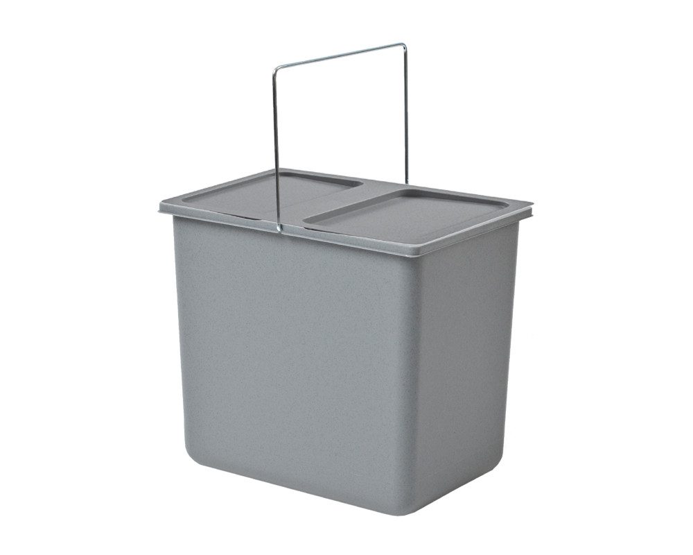 Hailo Mülleimer Hailo Inneneimer 1094079 mit Deckel hellgrau 18 L 316 x 226 x 286 mm
