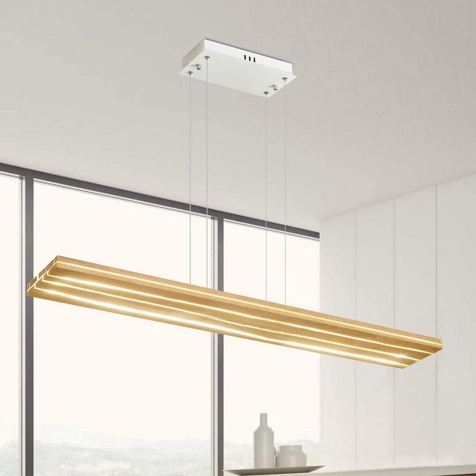 ZMH LED Pendelleuchte »Hängelampe Holz und Harz rustikal warmweiß 36W ... ZMH LED Pendelleuchte »Hängelampe Holz und Harz rustikal warmweiß 36W ...