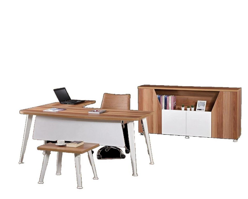 Jvmoebel Arbeitstisch Arbeitszimmermöbel Komplettbüro Eckbürotisch Set