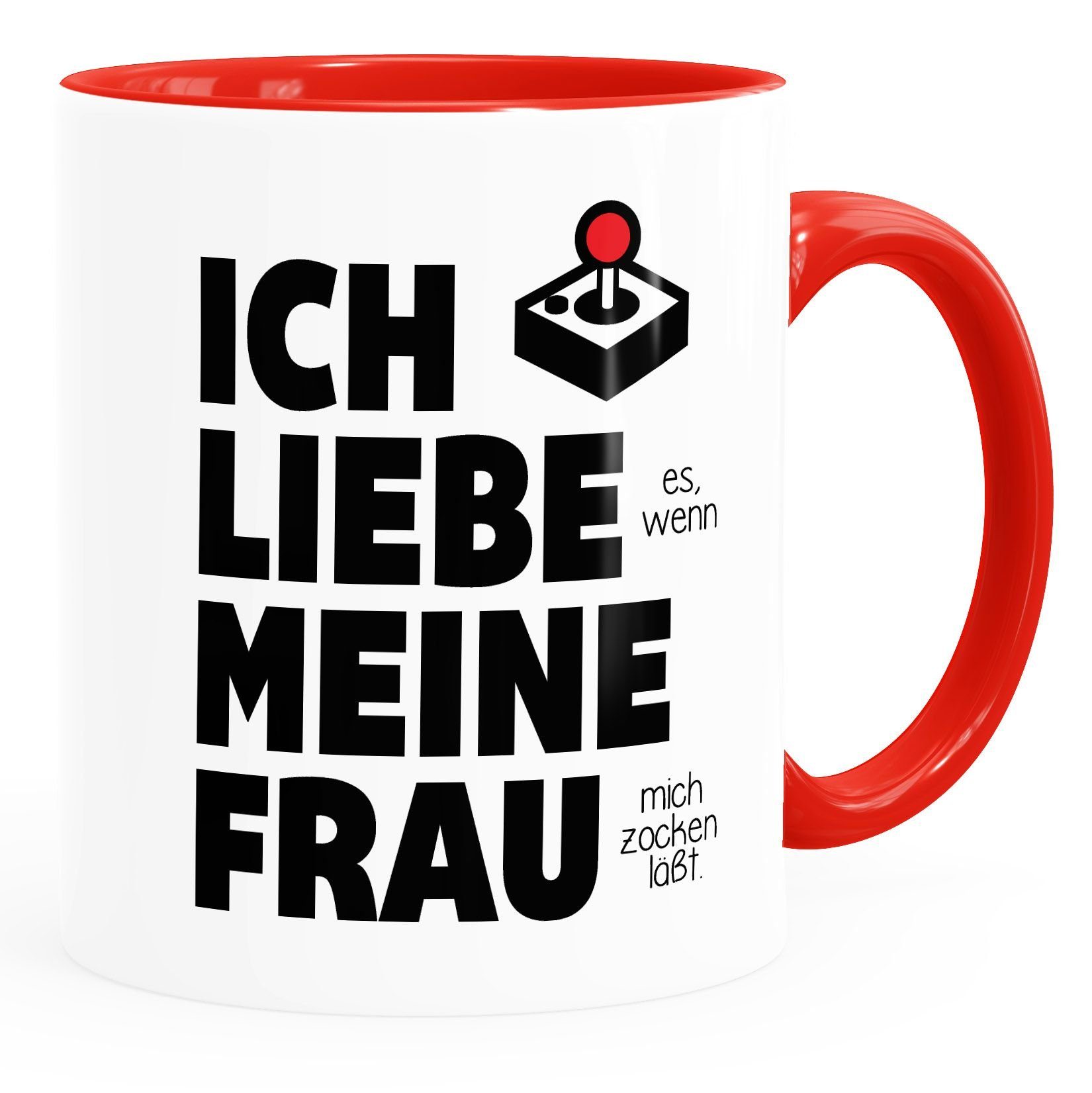 MoonWorks Tasse Kaffee-Tasse Ich liebe es wenn meine Frau mich zocken lässt Geburtstags-Gchenk ...