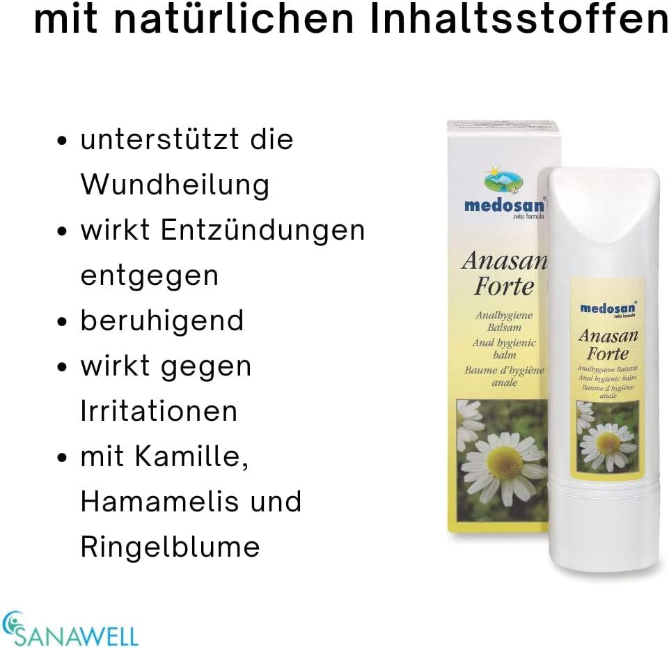 Medosan Intimpflege Anasan Forte, Analhygiene, Hämorrhoiden, Fissuren ...