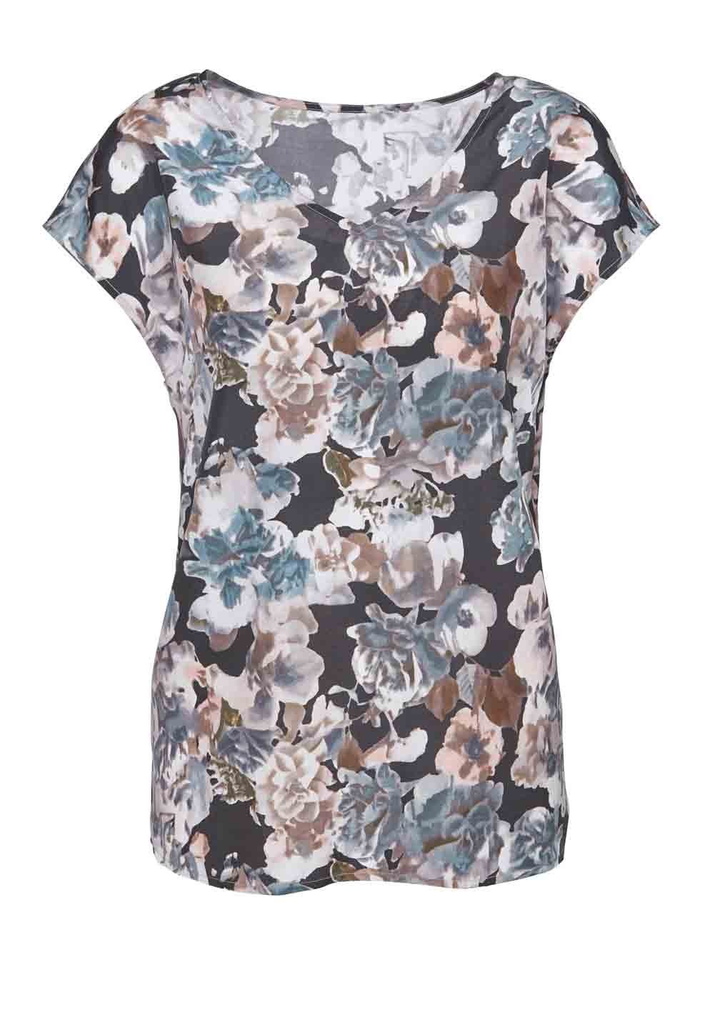 Creation L Seidenbluse Création L Premium Damen Seidenbluse Rosé Grau