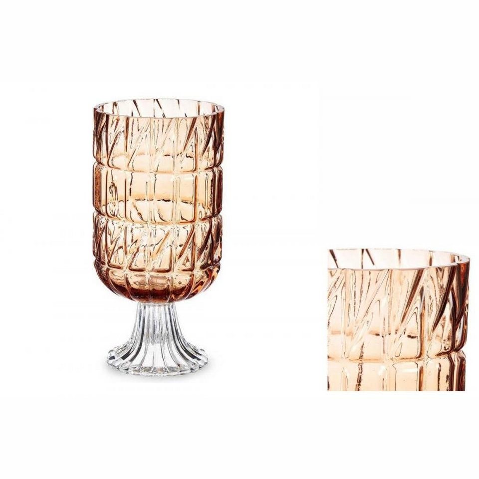 T Decor Dekovase Vase Schnitzerei Glas Kupfer 13 X 265 X 13 Cm