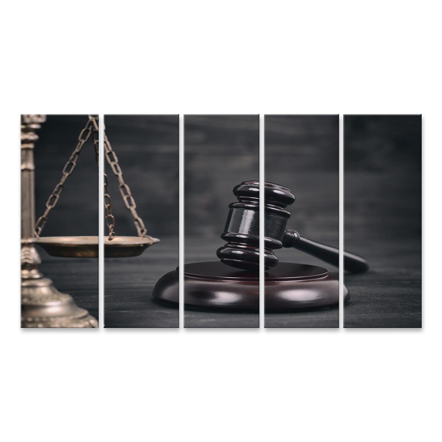 islandburner Leinwandbild Bild auf Leinwand Gesetz Gerechtigkeit Legalität Konzept Skalen Richte