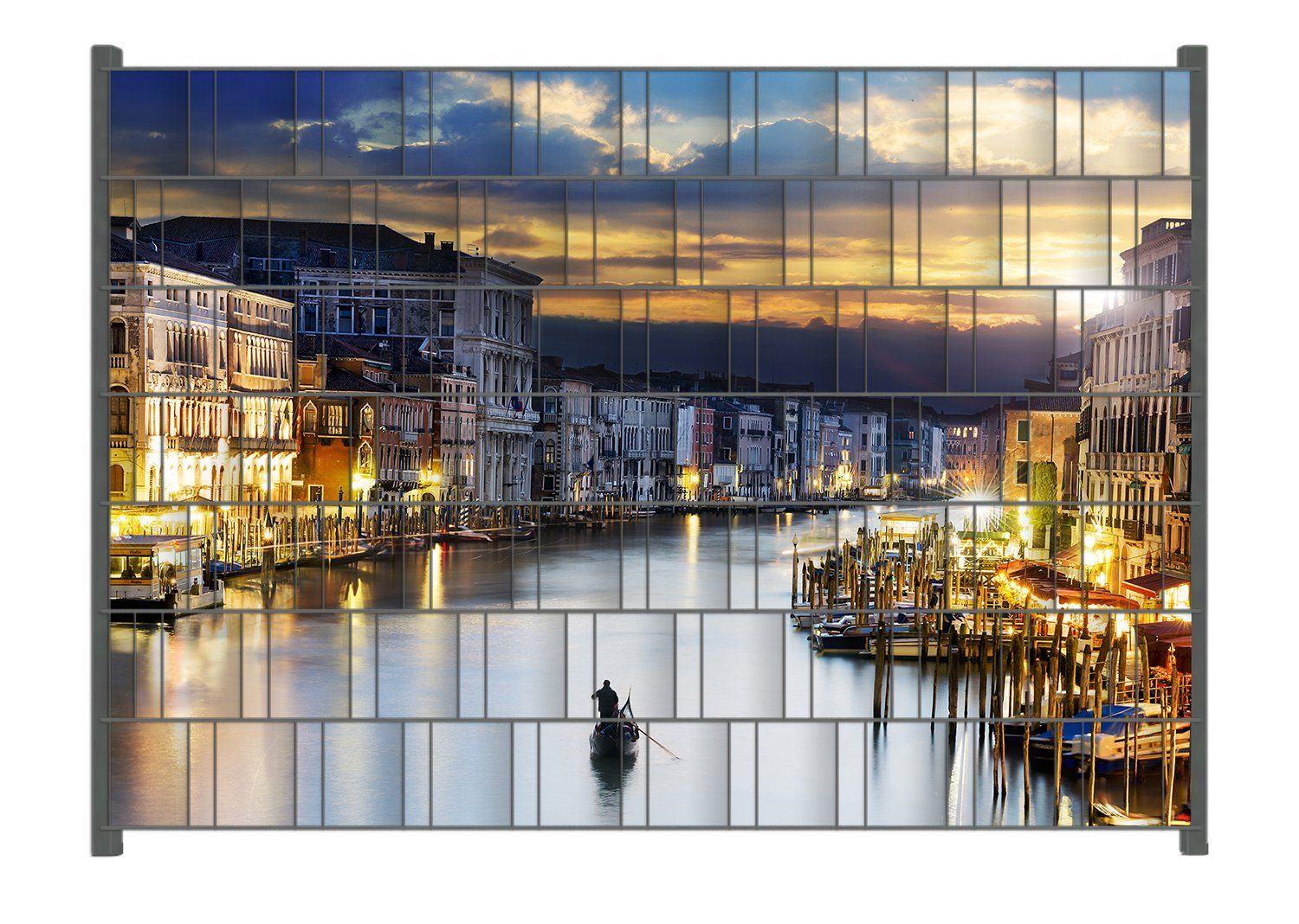Wallario Sichtschutzstreifen Canal Grande In Venedig Am Abend Mit