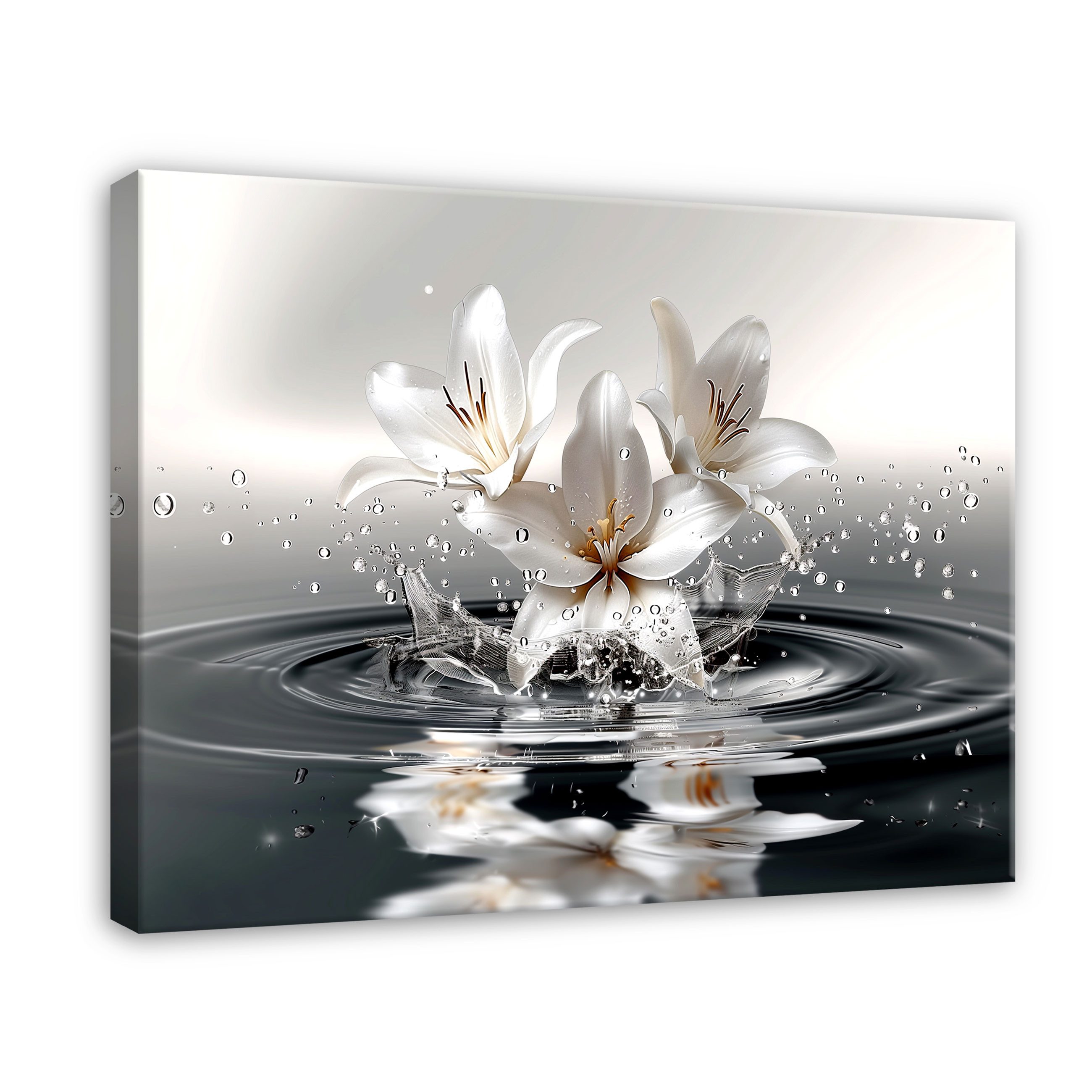 Wallarena Leinwandbild Abstrakt Blumen Modern Wandbilder Wand Deko XXL Bilder, Abstrakt - Blumen ...