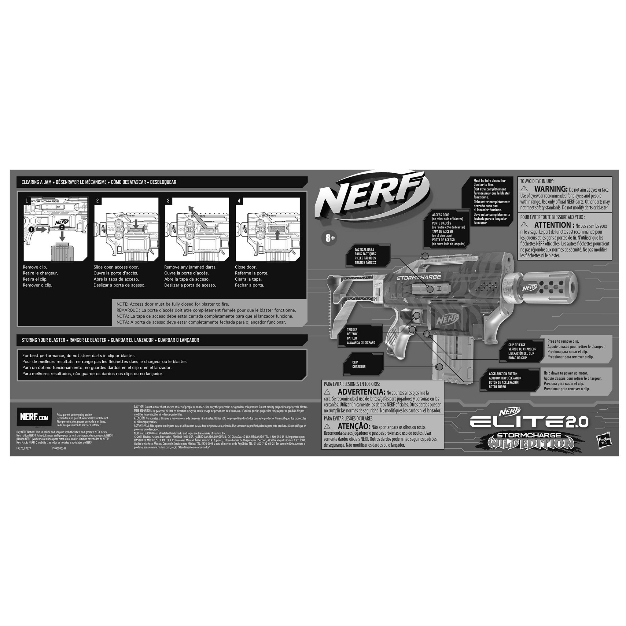 Hasbro Blaster Nerf Elite 2.0 Stormcharge - Blaster motorisiert, Nerf ...