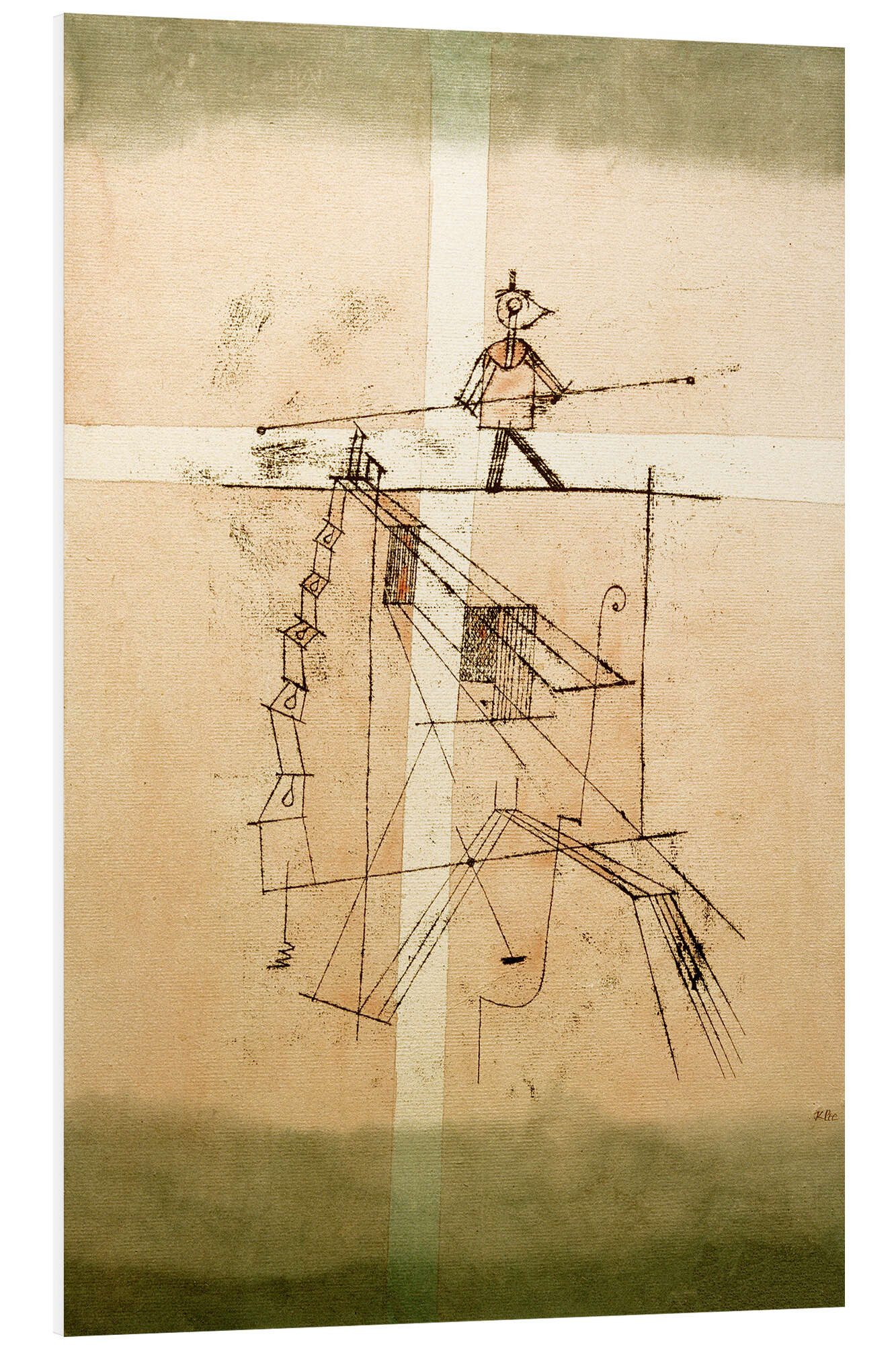 Posterlounge Forex Bild Paul Klee Der Seiltänzer Rustikal Malerei