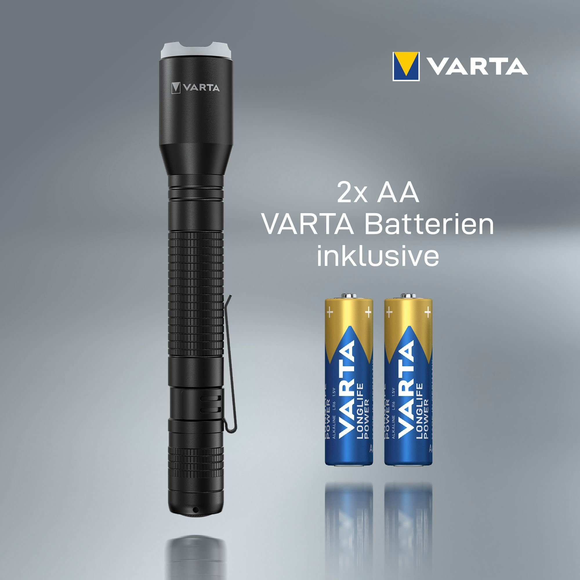 VARTA Taschenlampe Aluminium Light F20 Pro (1-St), Eloxiertes ...