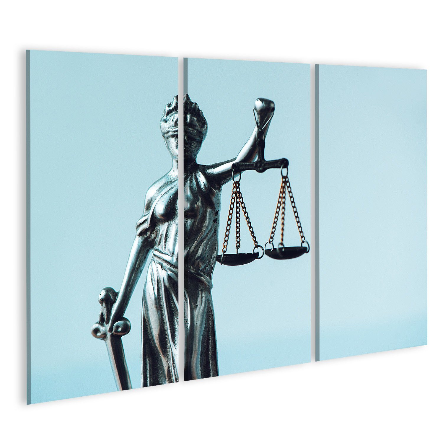 islandburner Leinwandbild Bild auf Leinwand Lady Justice Statue In Der Anwaltskanzlei Figur Wand