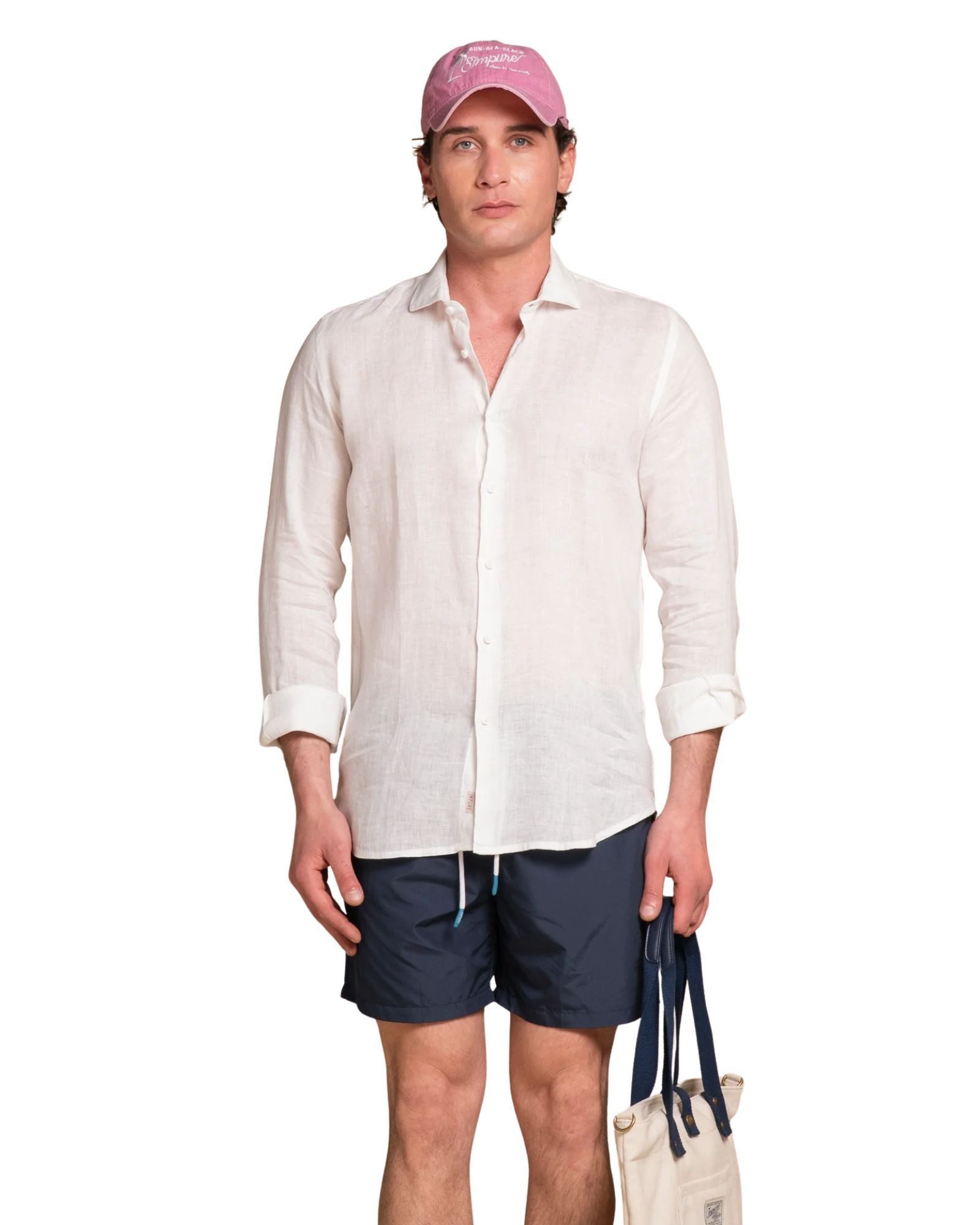 IMPURE Leinenhemd FRENCH COLLAR L/S SLIM 100% LINEN - modisches ...