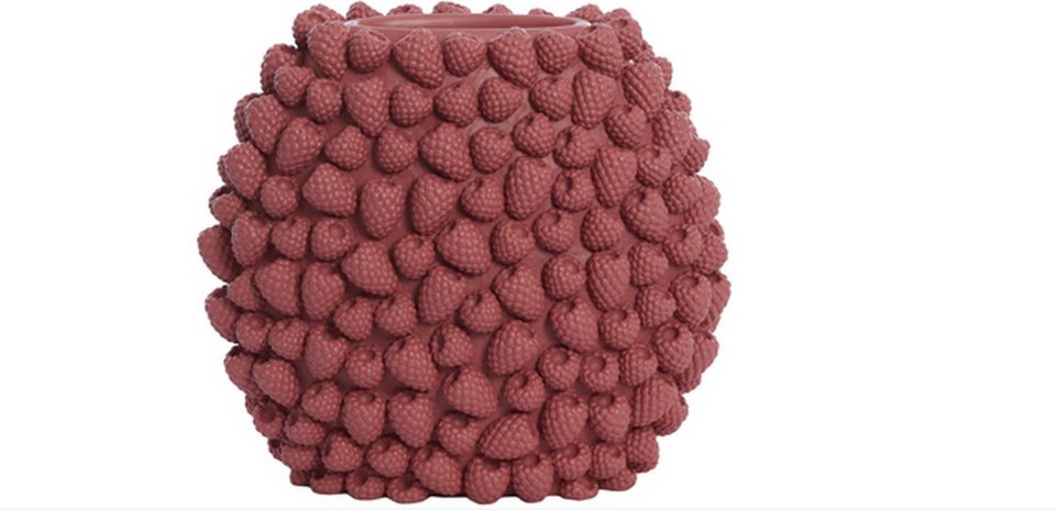 Light And Living Dekovase Vase Deko 325x18x285 Cm Raspberry Rosa