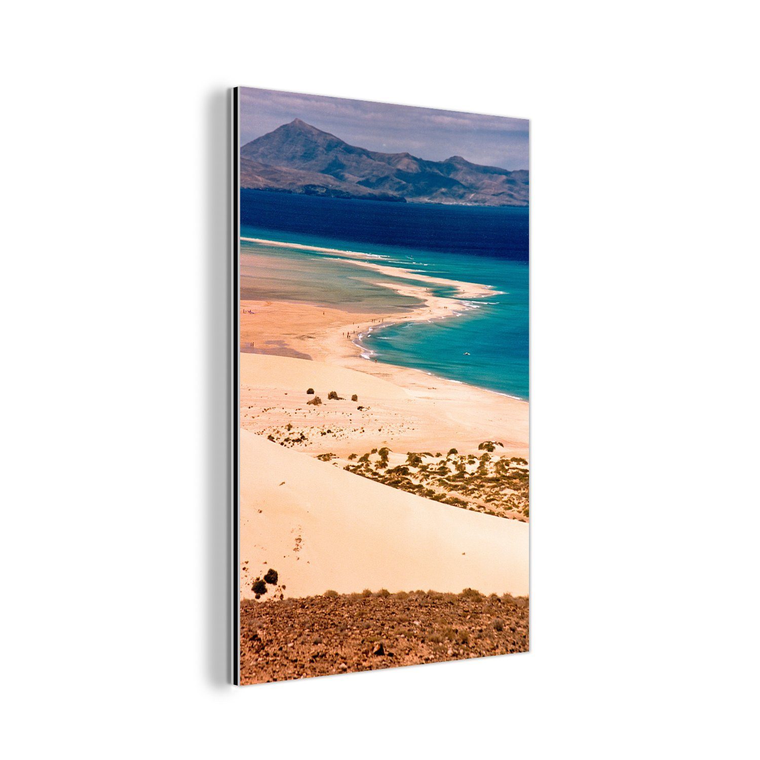 Muchowow Metallbild Ein Weitläufiger Strand Mit Klarem Meerwasser Auf