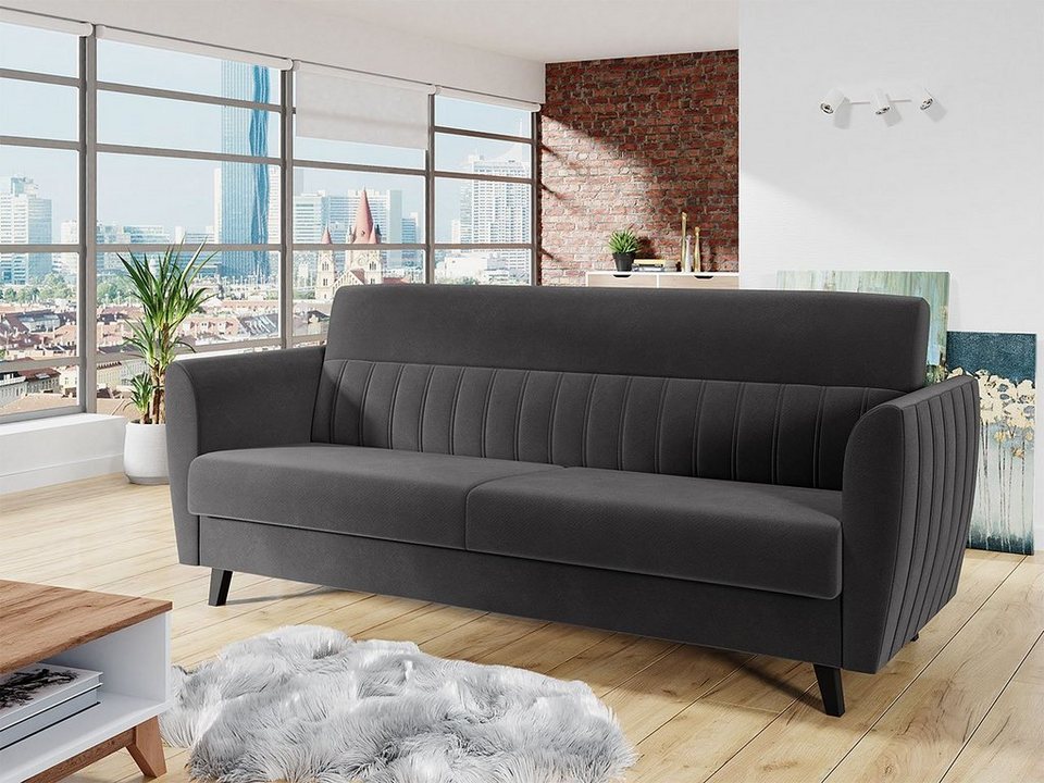 Mirjan24 Schlafsofa Azaria Iii Mit Schlaffunktion Und Bettkasten