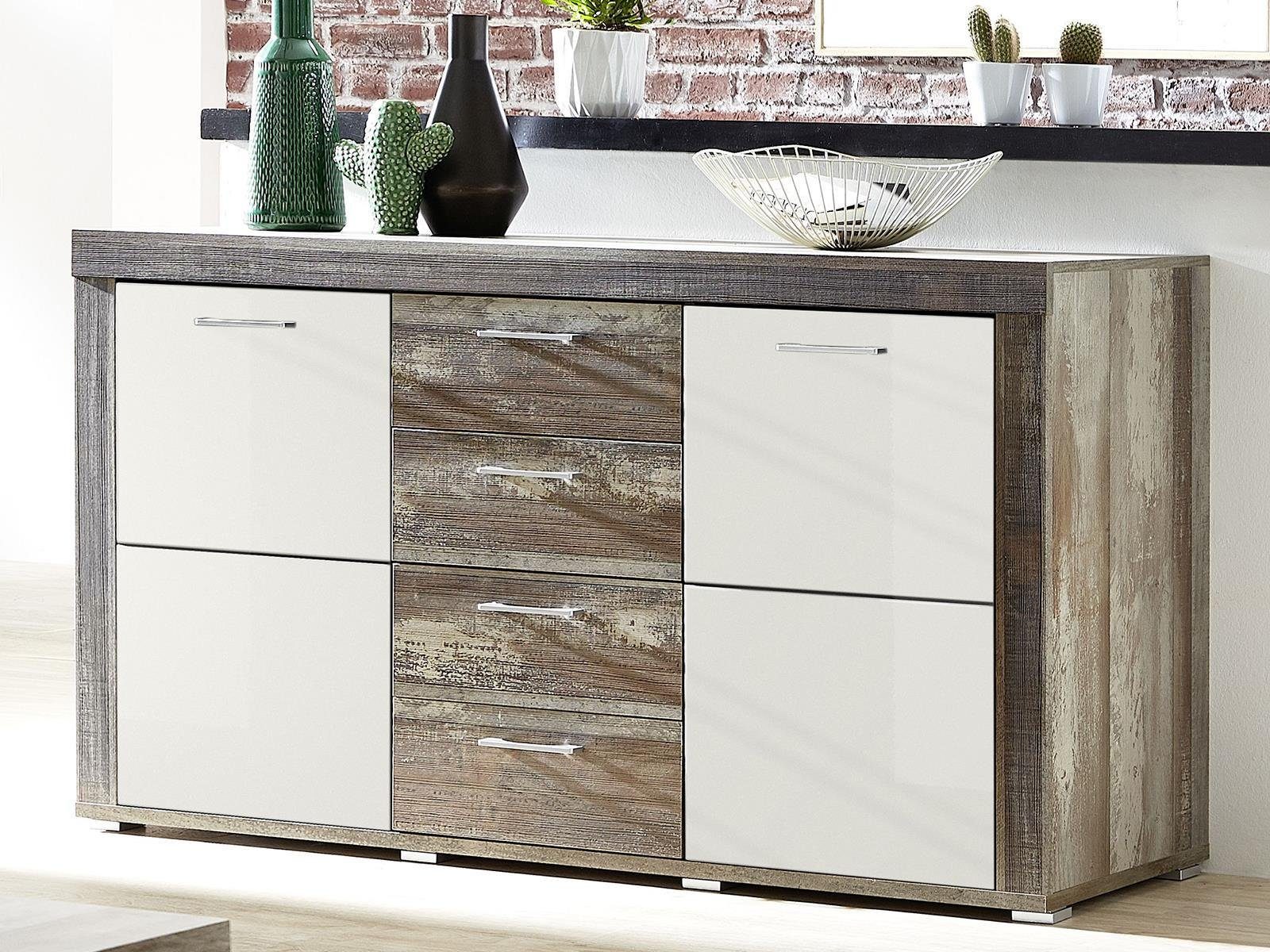Möbelando Sideboard Laraine Modernes Sideboard Aus Spanplatte In