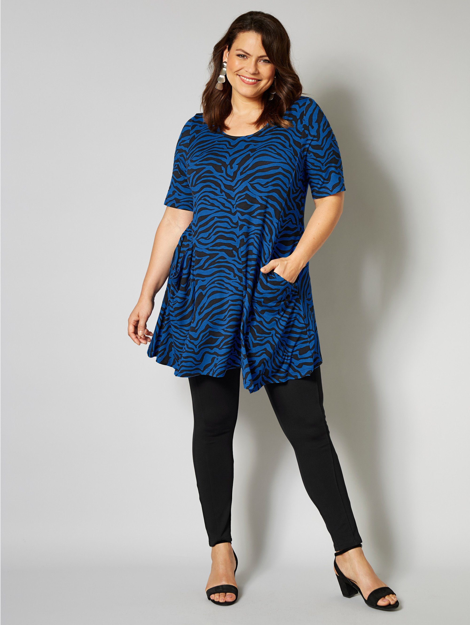 Sara Lindholm By Happy Size Tunikashirt Mit Zebradessin Online Kaufen