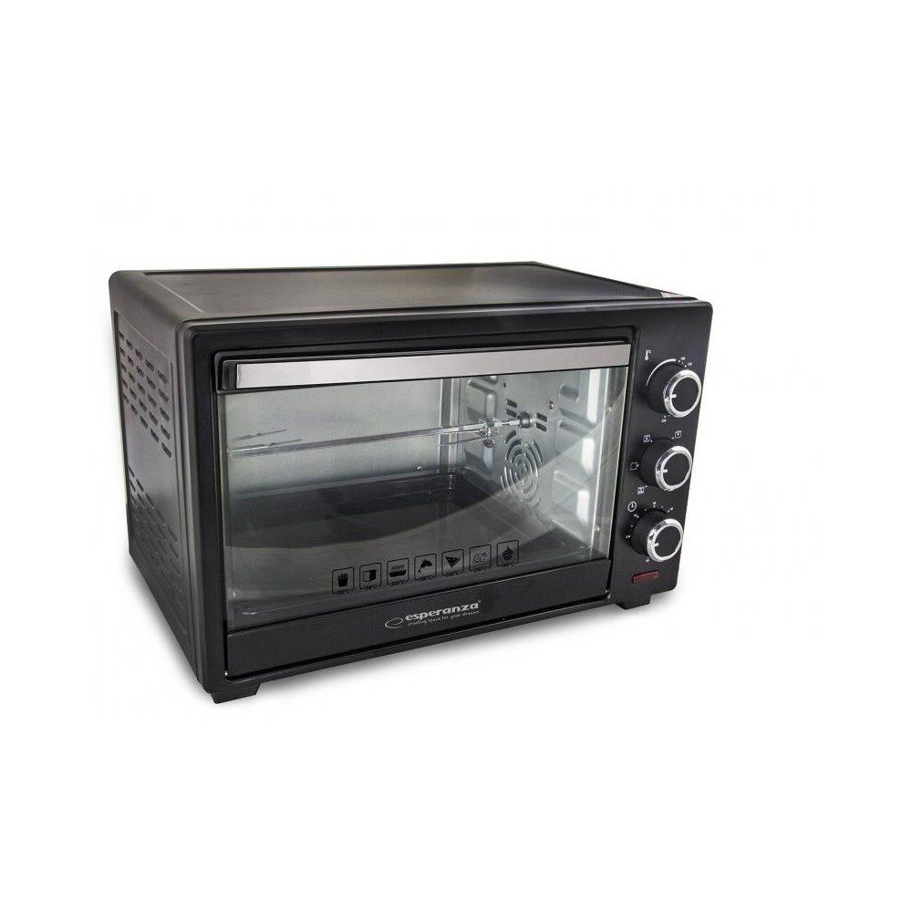 Esperanza Minibackofen Mini Ofen Napoli Schwarz Backofen Grillfunktion