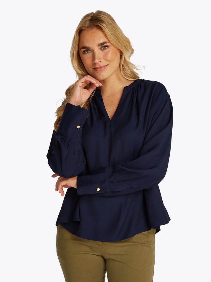 Tommy Hilfiger Curve Klassische Bluse Crv Soft Vis V Neck Ls Blouse In